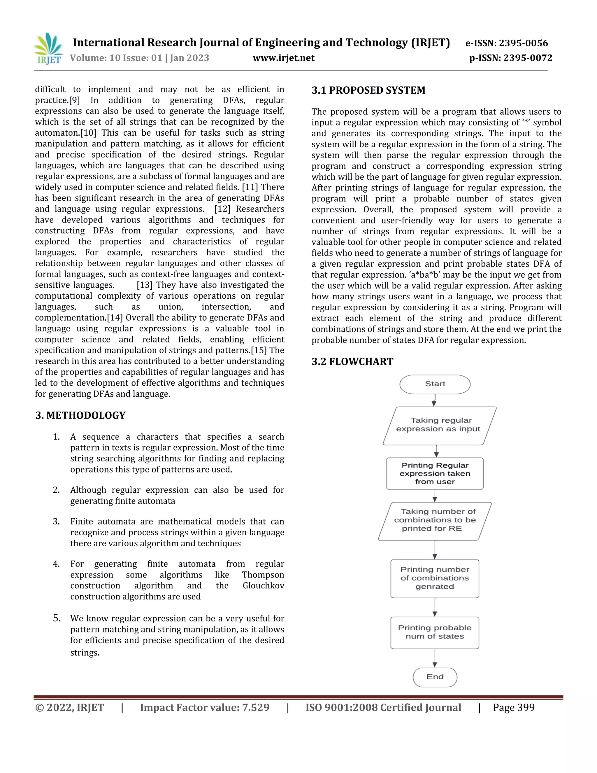 Generation Of Strings In Language For Given Regular Expression And Printing Its Probable Dfa