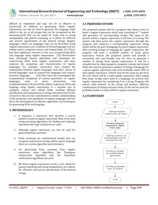 Generation of strings in language for given Regular Expression and printing its probable DFA ...