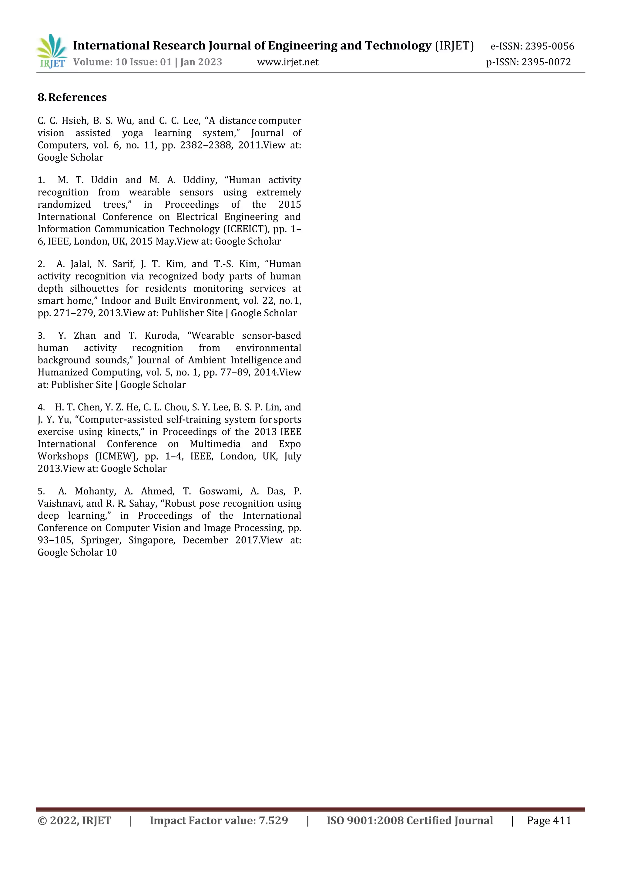 YOGA POSE DETECTION USING MACHINE LEARNING LIBRARIES | PDF