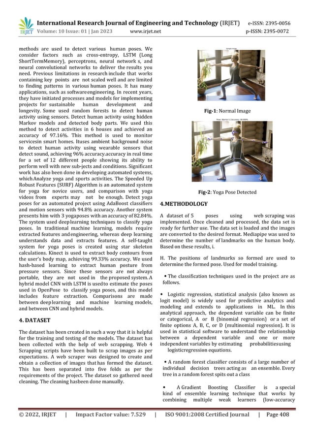 YOGA POSE DETECTION USING MACHINE LEARNING LIBRARIES | PDF