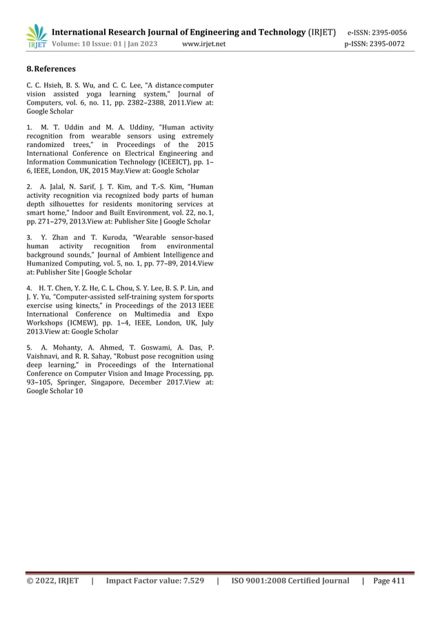 YOGA POSE DETECTION USING MACHINE LEARNING LIBRARIES | PDF