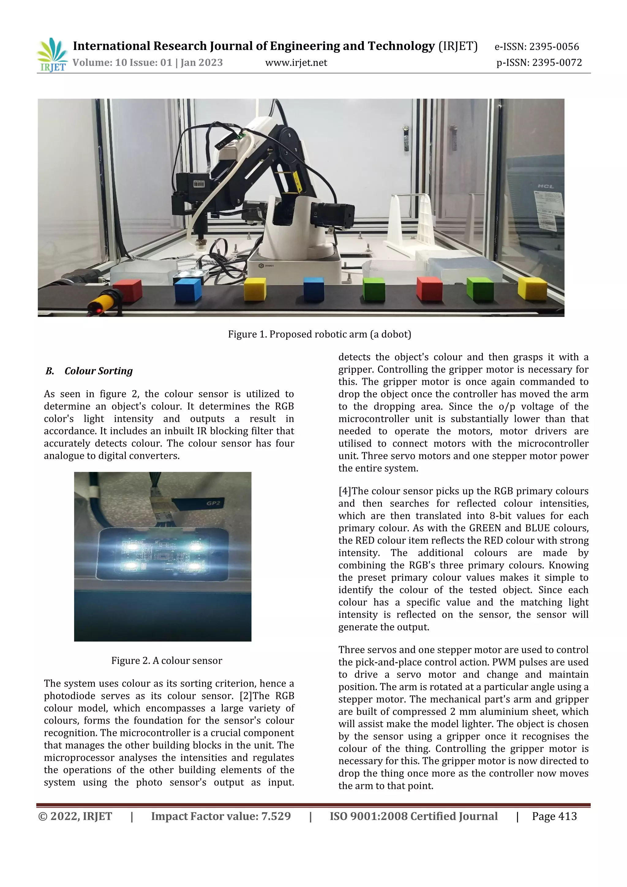 Applications of a Robotic Arm (A Dobot) | PDF
