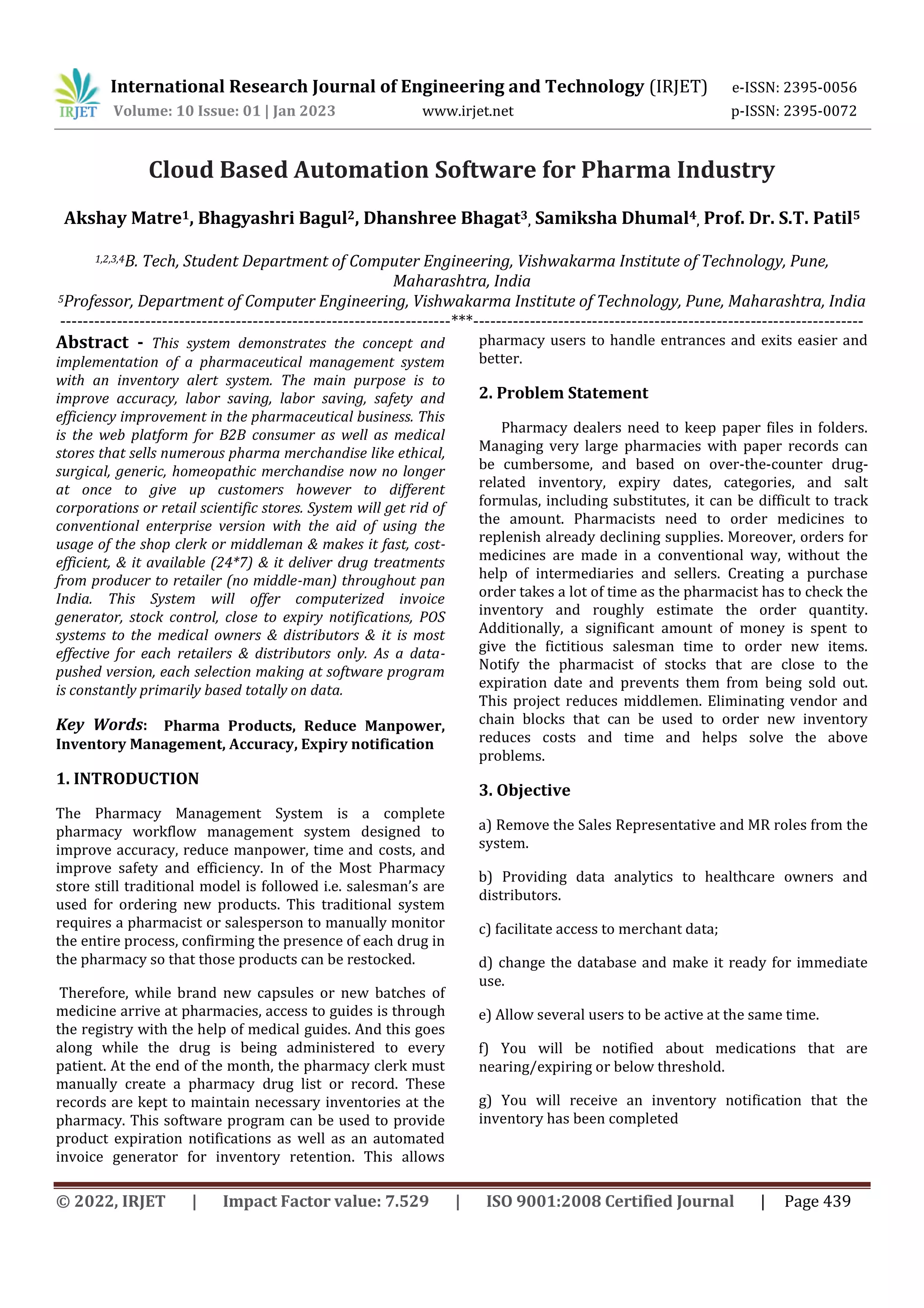 Cloud Based Automation Software for Pharma Industry | PDF