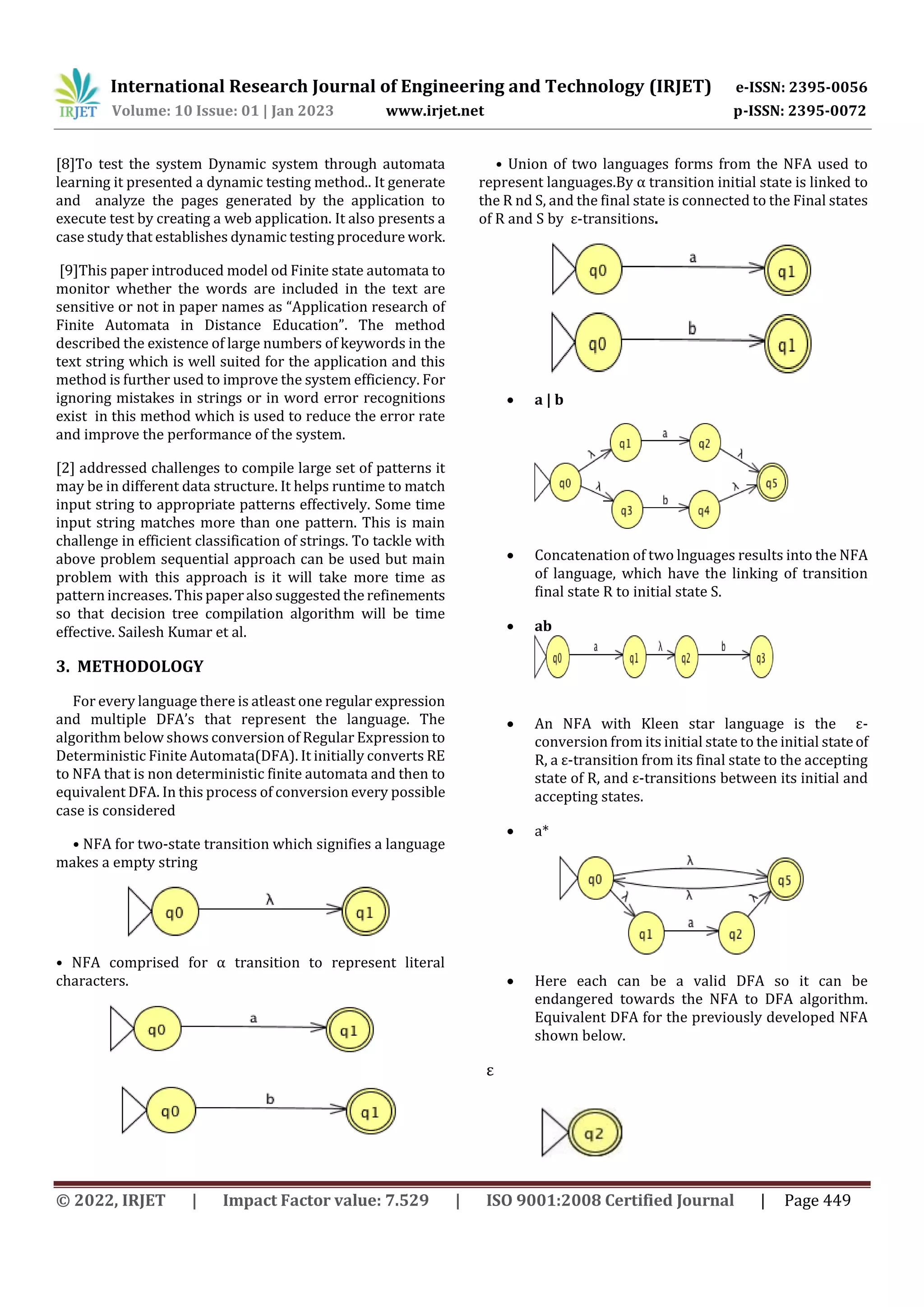 Regular Expression to Deterministic Finite Automata | PDF Regular Expression to Deterministic Finite Automata | PDF