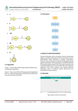 Regular Expression to Deterministic Finite Automata | PDF | Programming Languages | Computing