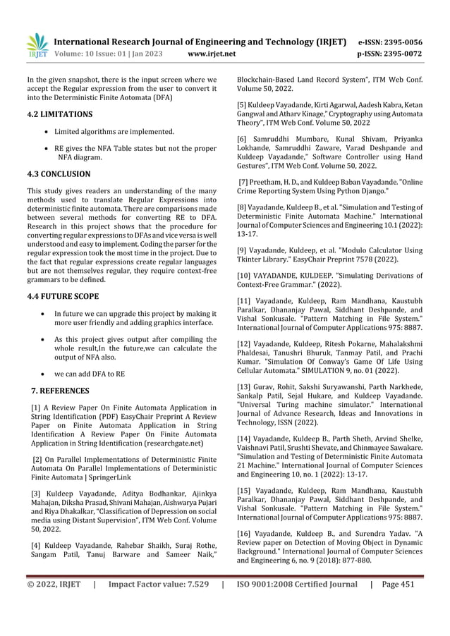Regular Expression to Deterministic Finite Automata | PDF Regular Expression to Deterministic Finite Automata | PDF