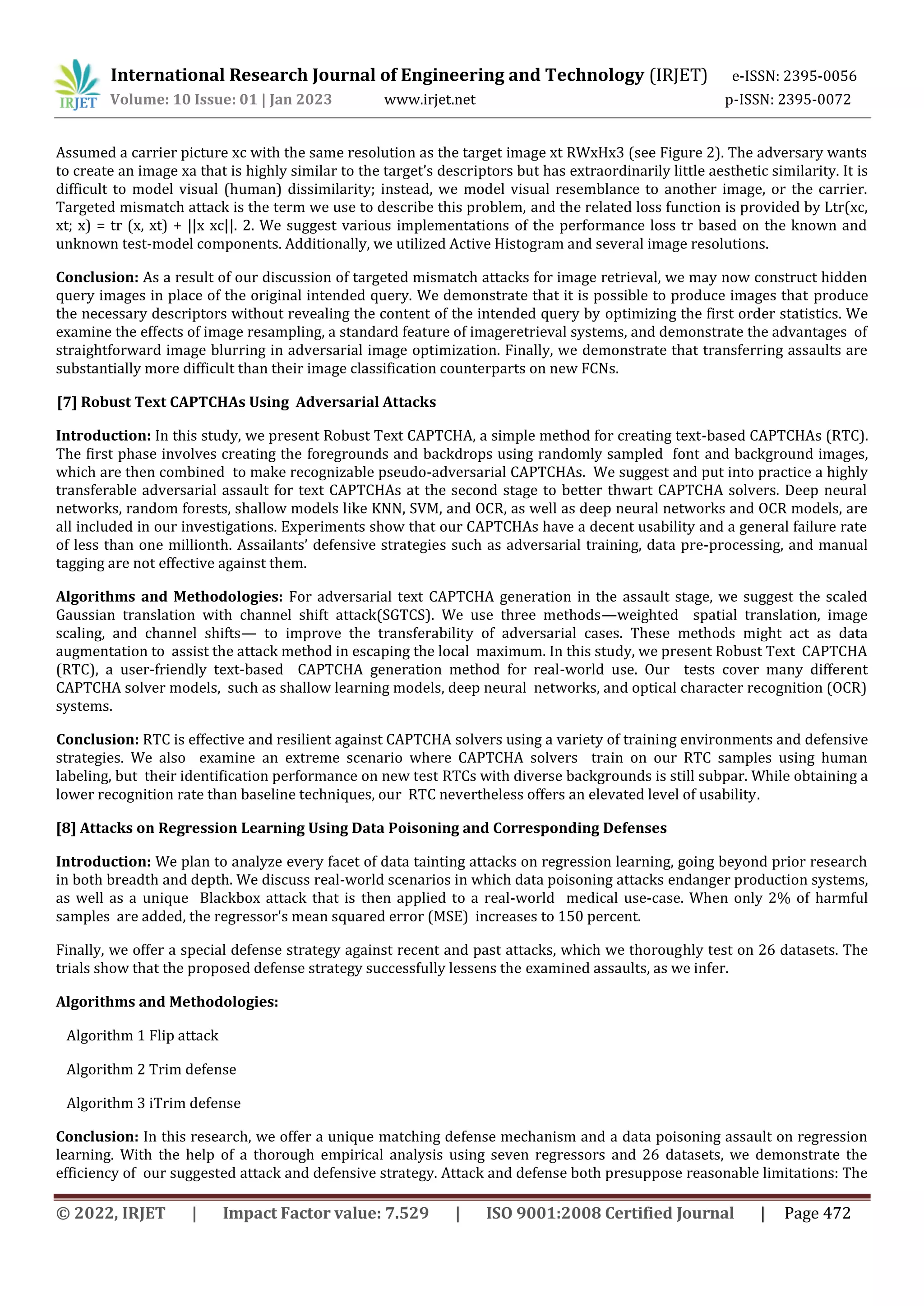 Survey of Adversarial Attacks in Deep Learning Models | PDF