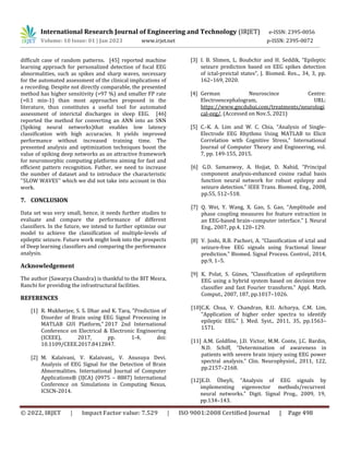 Detection of EEG Spikes Using Machine Learning Classifier | PDF