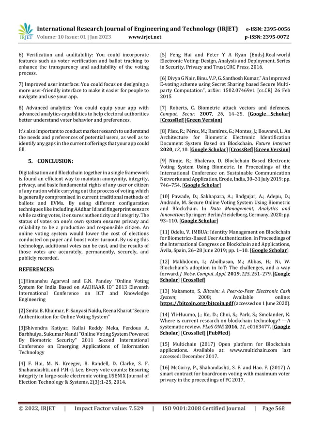 Online Voting System Using Fingerprint sensor and Blockchain | PDF | Internet | Computing