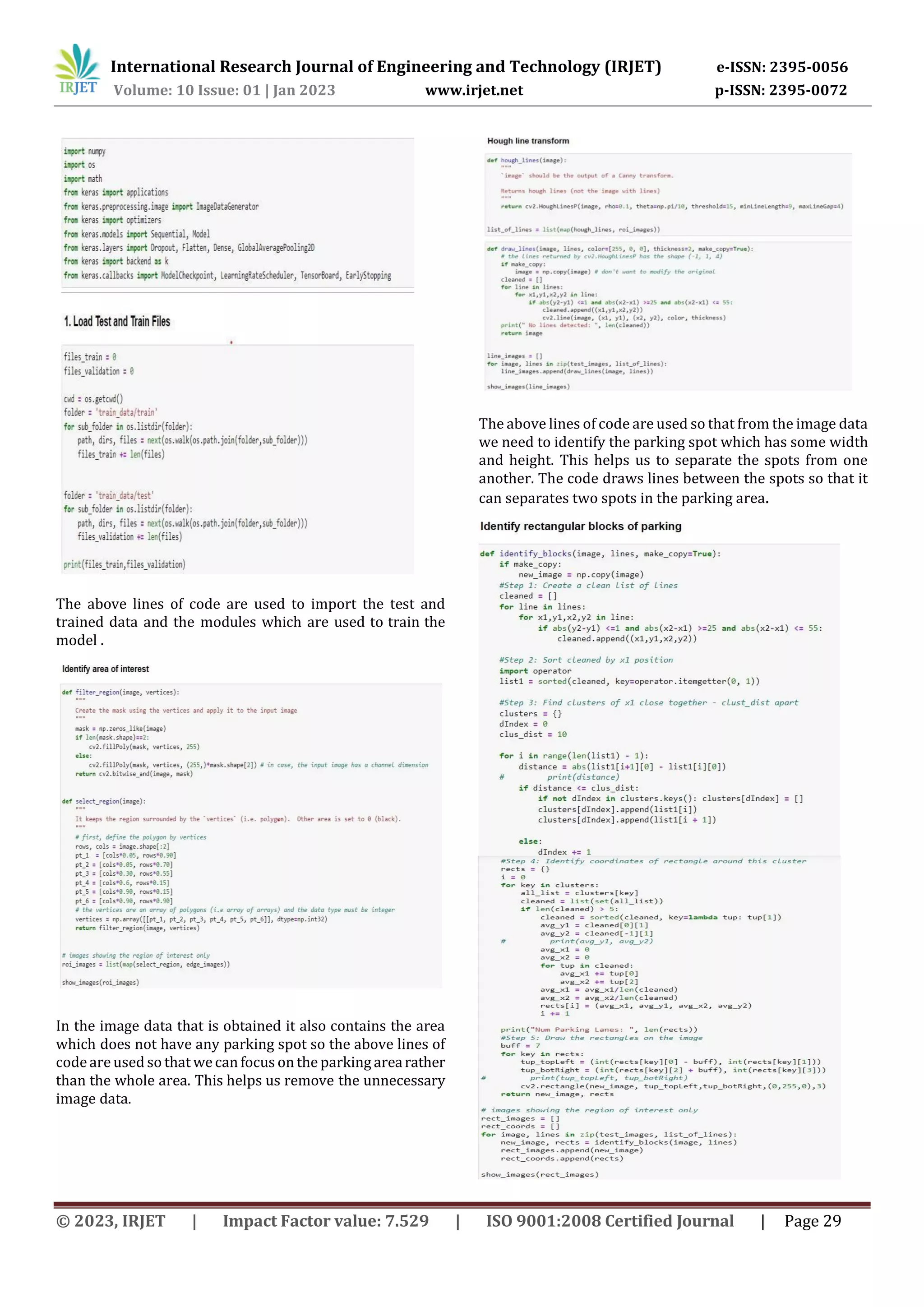 Identifying Parking Spots from Surveillance Cameras using CNN | PDF