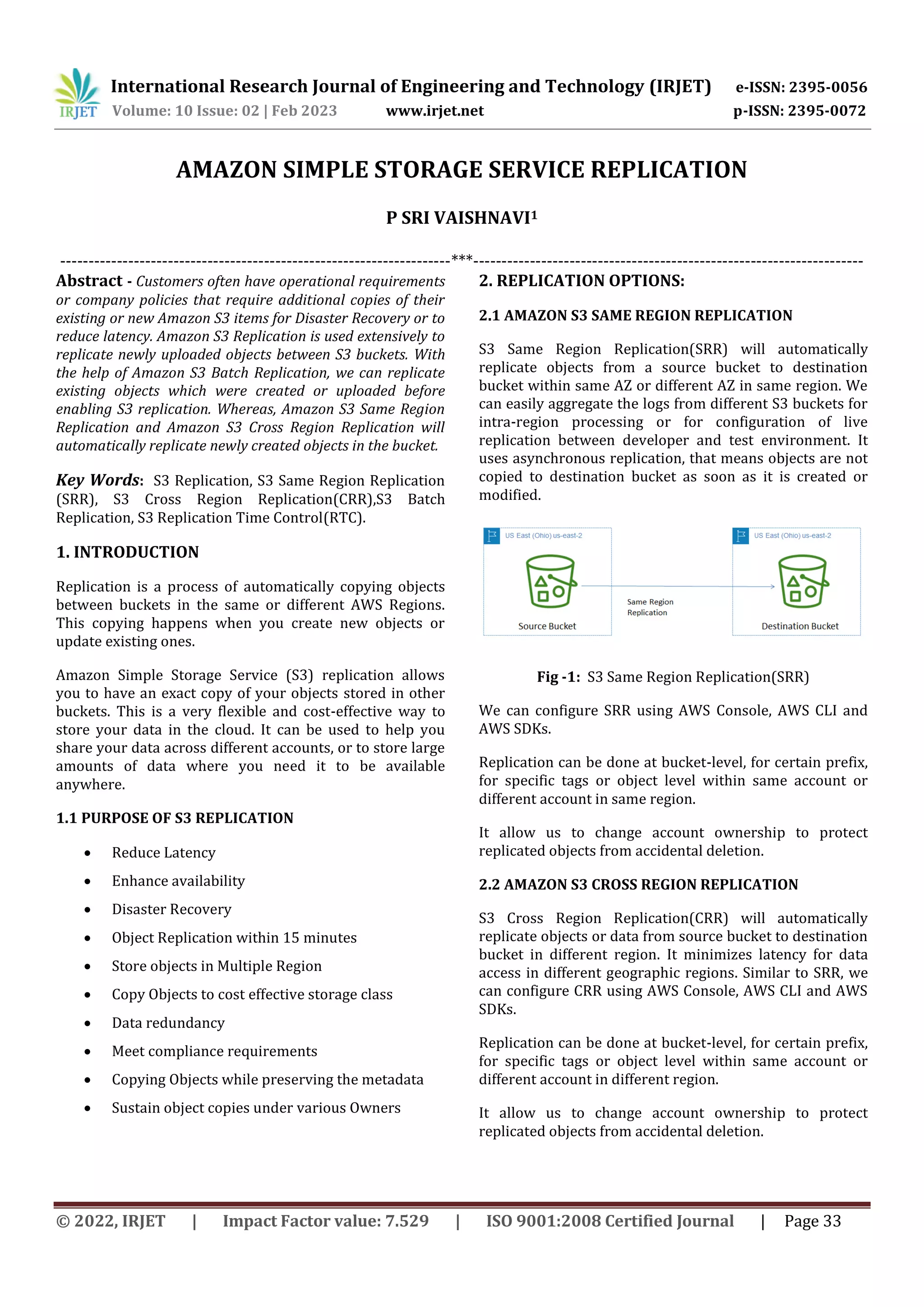AMAZON SIMPLE STORAGE SERVICE REPLICATION | PDF AMAZON SIMPLE STORAGE SERVICE REPLICATION | PDF