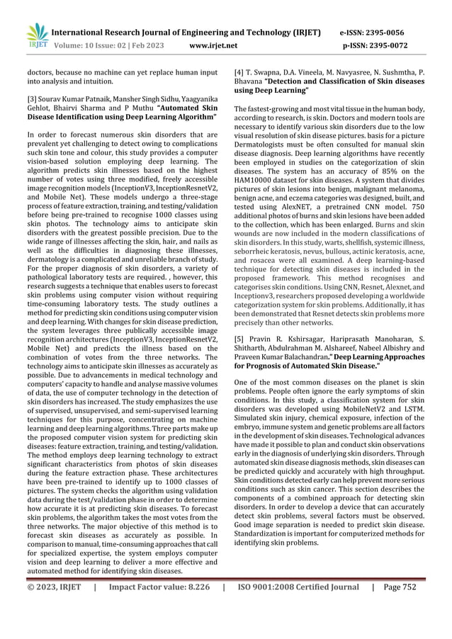 Common Skin Disease Diagnosis and Prediction: A Review | PDF