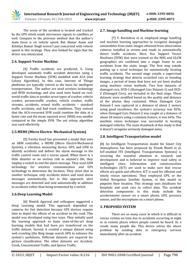 An Overview Of Traffic Accident Detection System Using Iot Pdf
