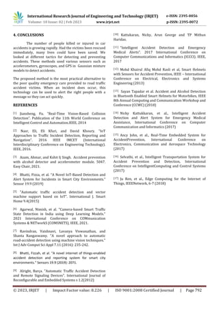 An Overview of Traffic Accident Detection System using IoT | PDF