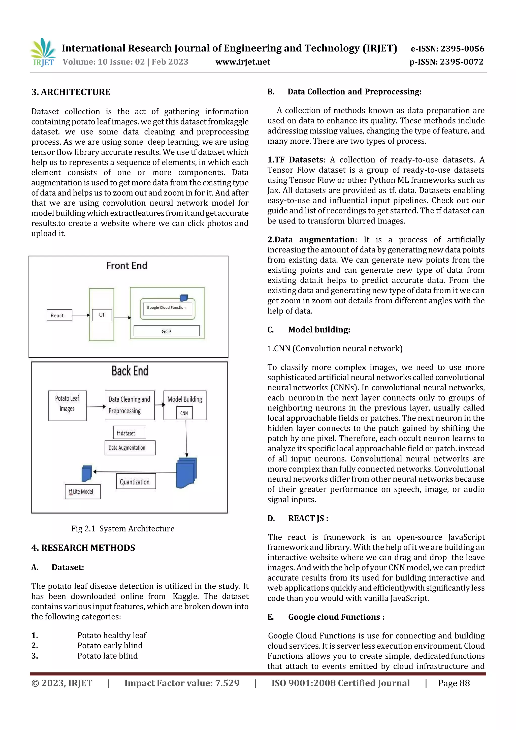 Potato Leaf Disease Detection Using Machine Learning | PDF