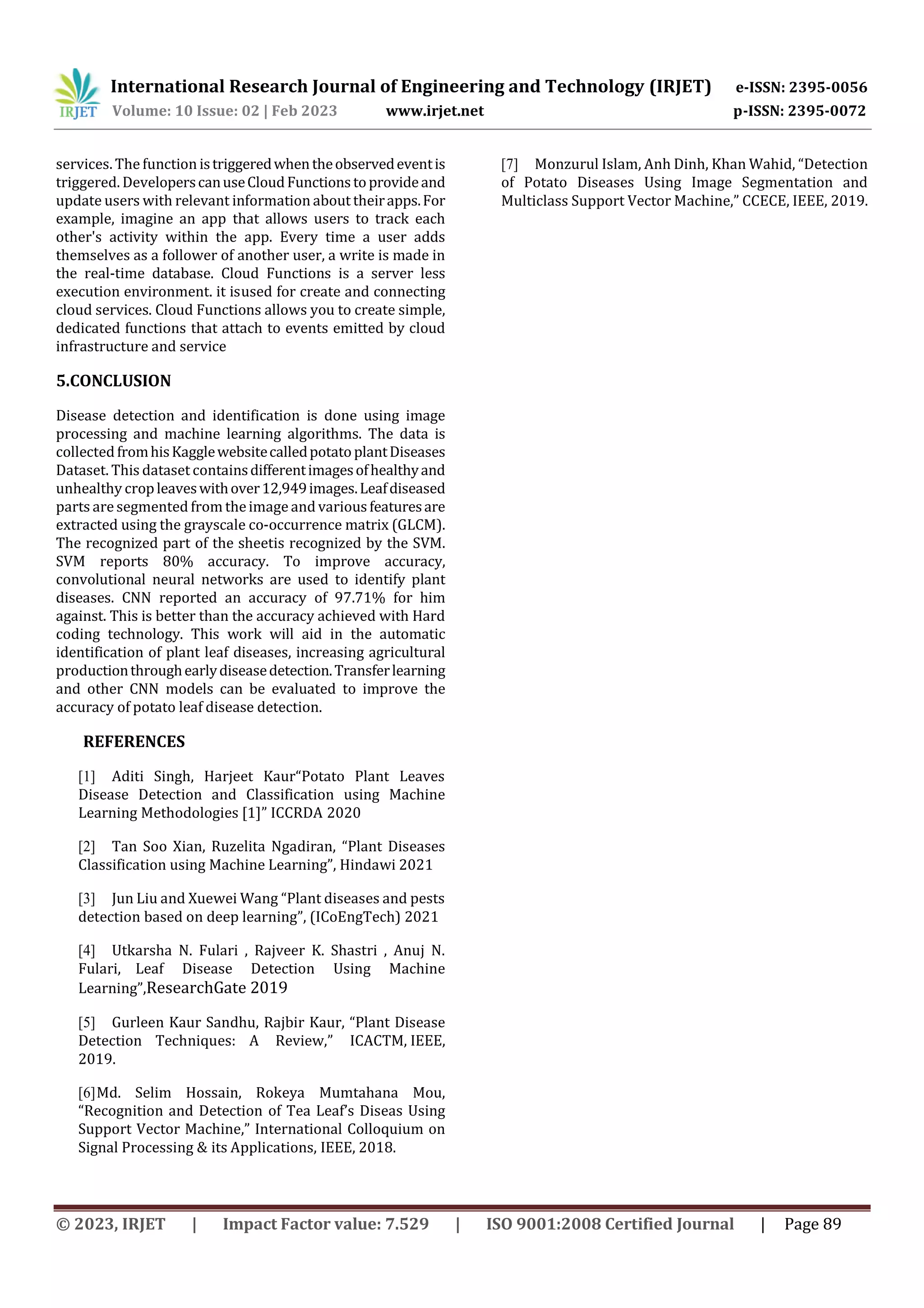 Potato Leaf Disease Detection Using Machine Learning Pdf