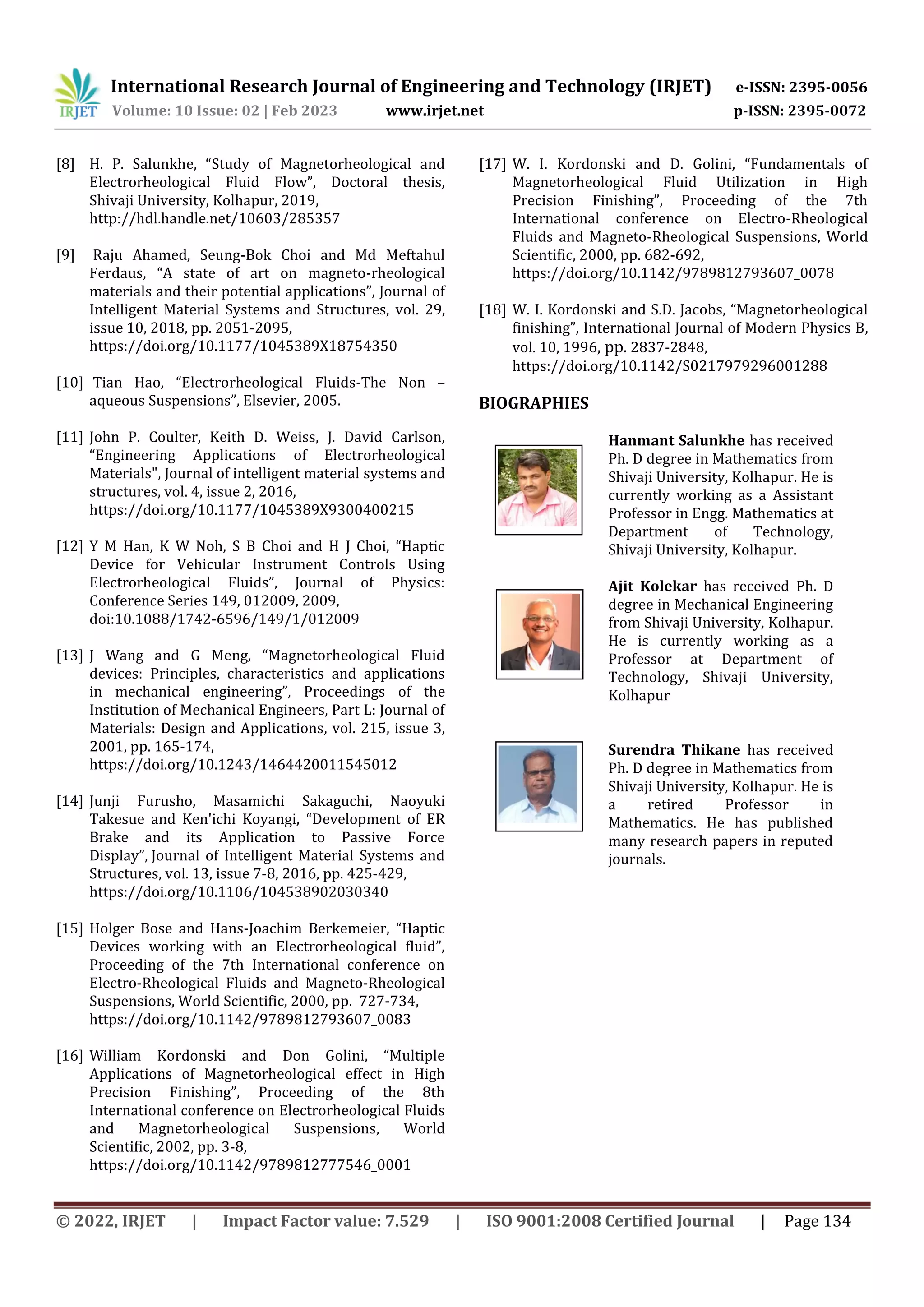 Electrorheological Fluids: Properties, Technology and Modern Applications | PDF