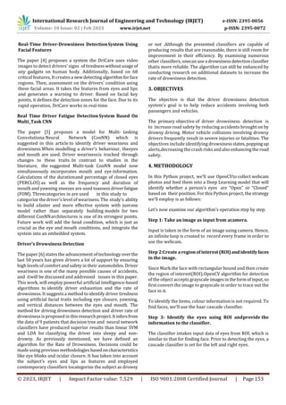 DRIVER DROWSINESS DETECTION SYSTEMS | PDF