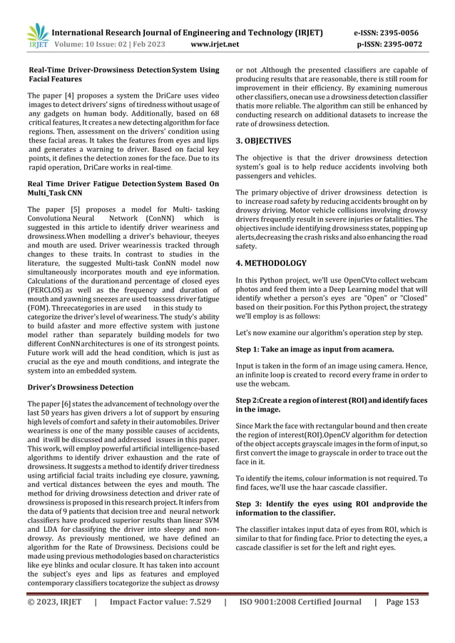 DRIVER DROWSINESS DETECTION SYSTEMS | PDF