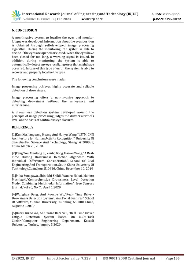 DRIVER DROWSINESS DETECTION SYSTEMS | PDF