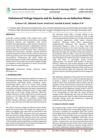 Unbalanced Voltage Impacts and its Analysis on an Induction Motor | PDF | Radio Control ...