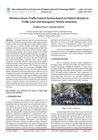 Wireless Smart Traffic Control System based on Vehicle density in ...