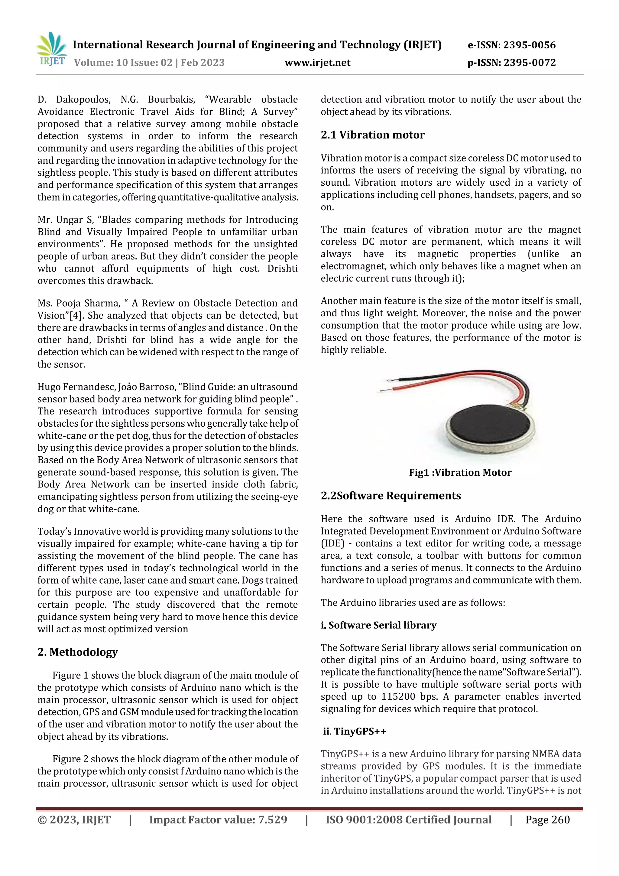DRISHTI – A PORTABLE PROTOTYPE FOR VISUALLY IMPAIRED | PDF