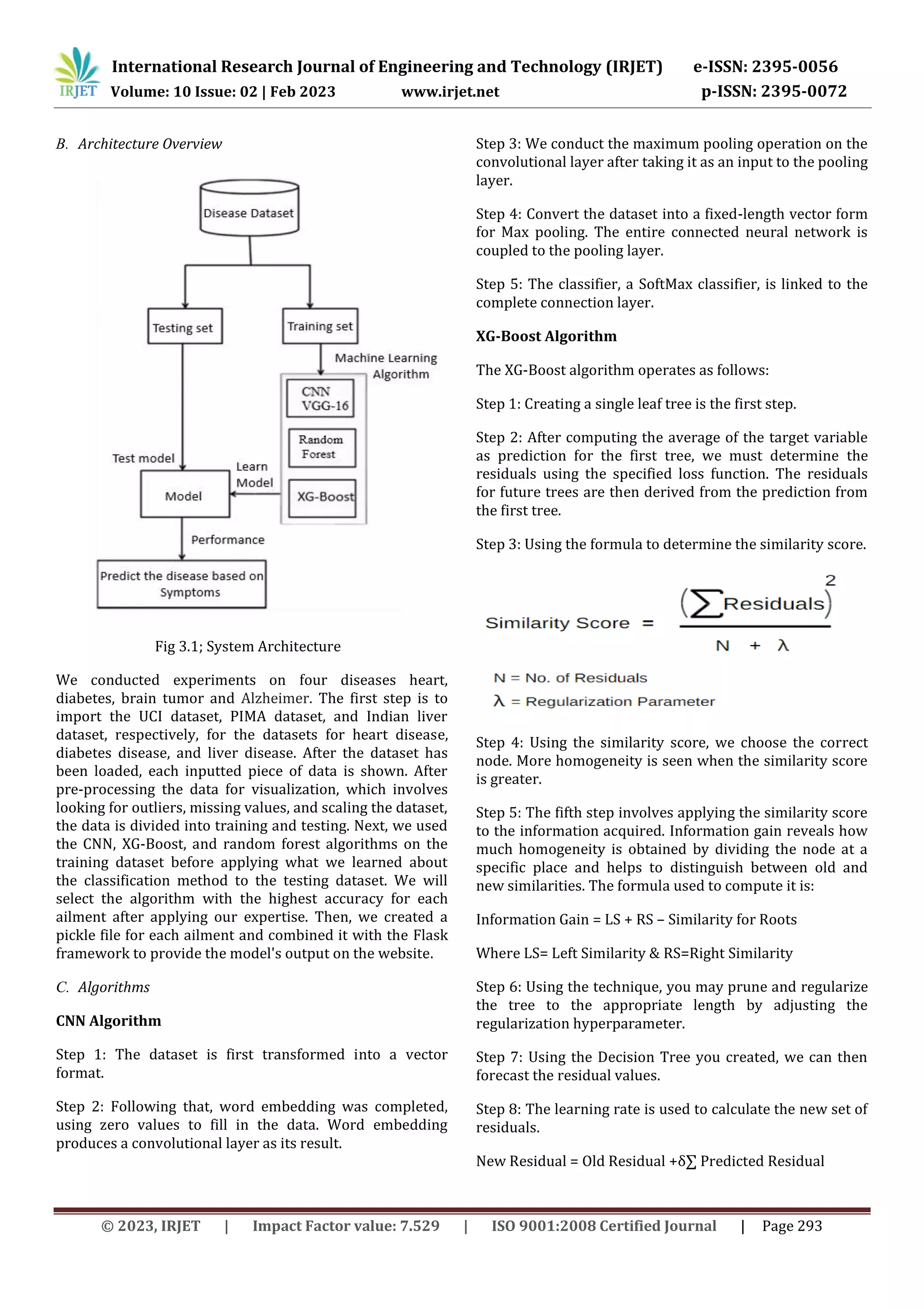 Multiple disease prediction using Machine Learning Algorithms | PDF