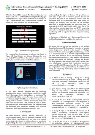 Multiple disease prediction using Machine Learning Algorithms | PDF