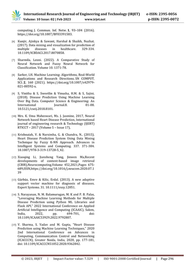 Multiple disease prediction using Machine Learning Algorithms | PDF