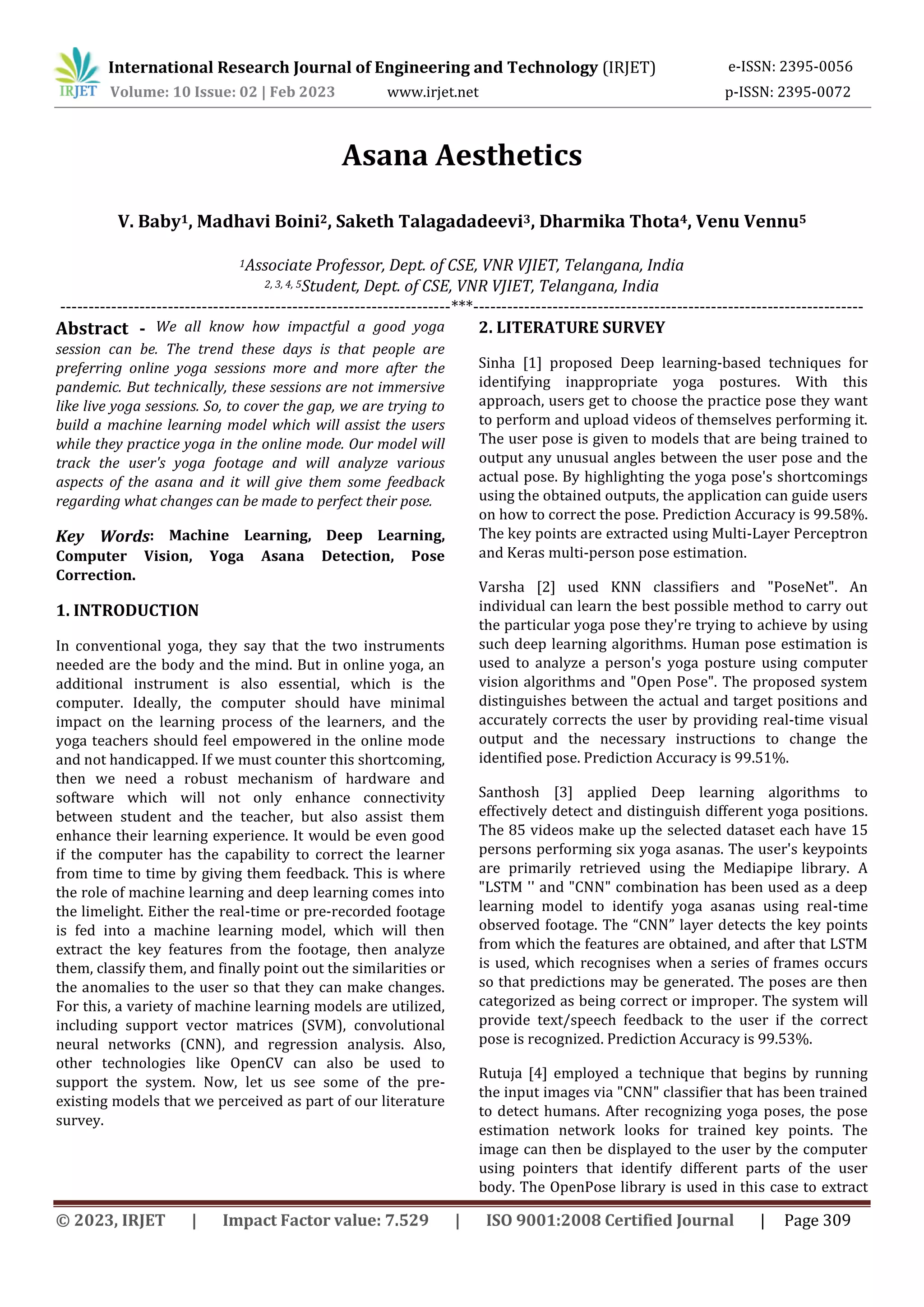 Asana Aesthetics | PDF