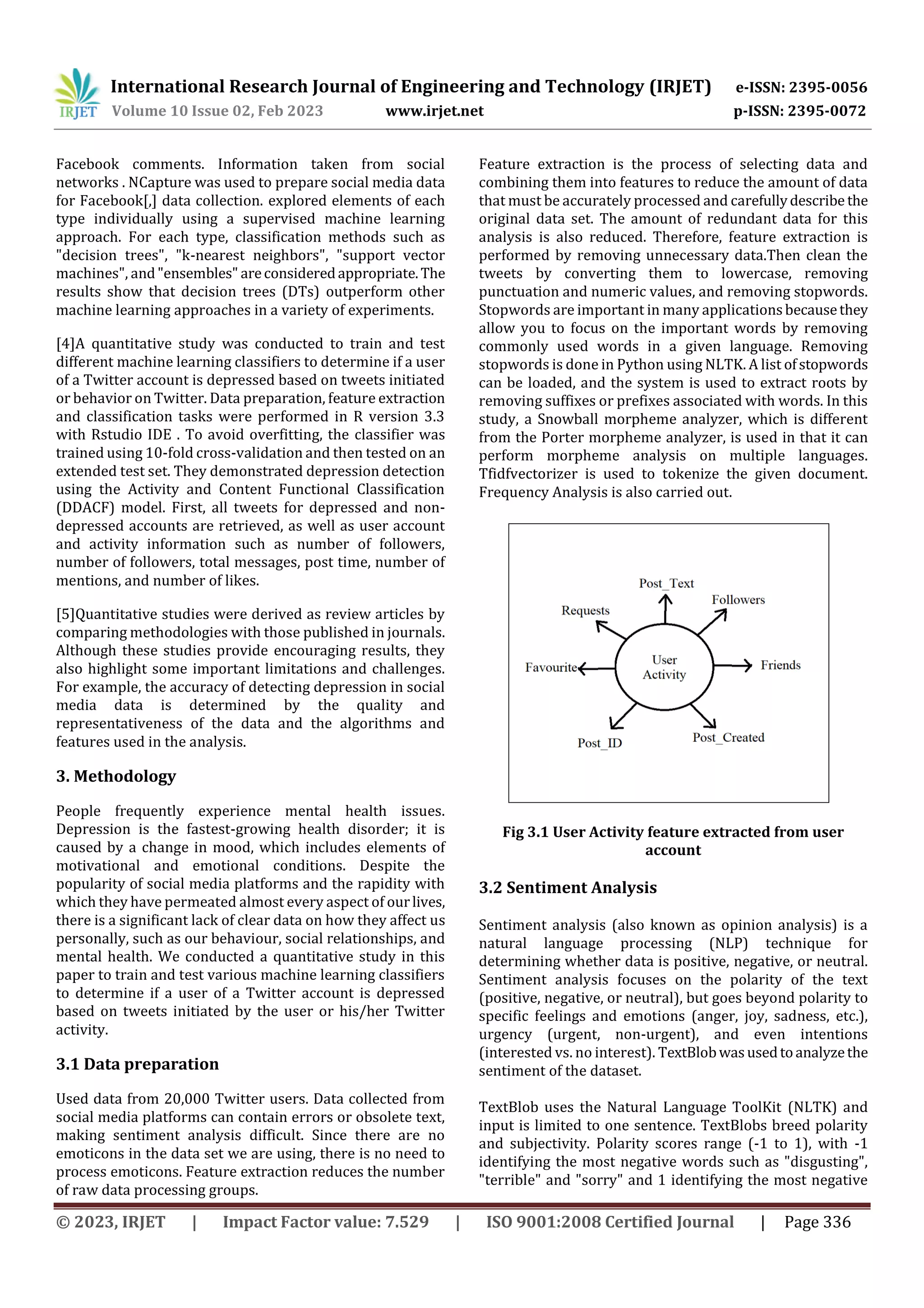 Depression Detection Using Various Machine Learning Classifiers | PDF