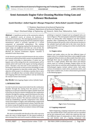 Semi-Automatic Engine Valve Cleaning Machine Using Cam and Follower ...