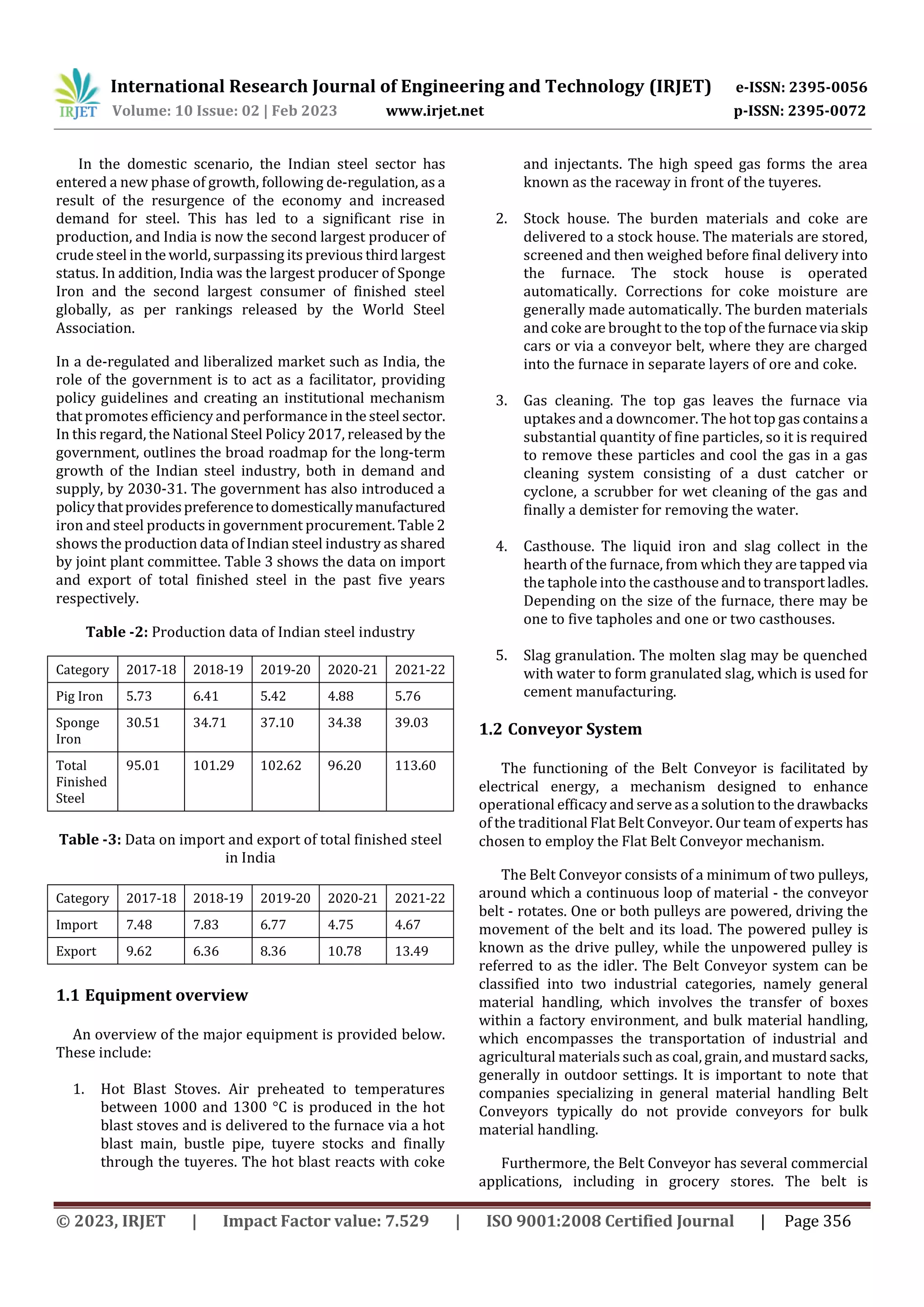 HAZARD ASSESSMENT AND ITS CONTROL IN BULK MATERIAL HANDLING PROCESS OF AN INTEGRATED STEEL PLANT ...