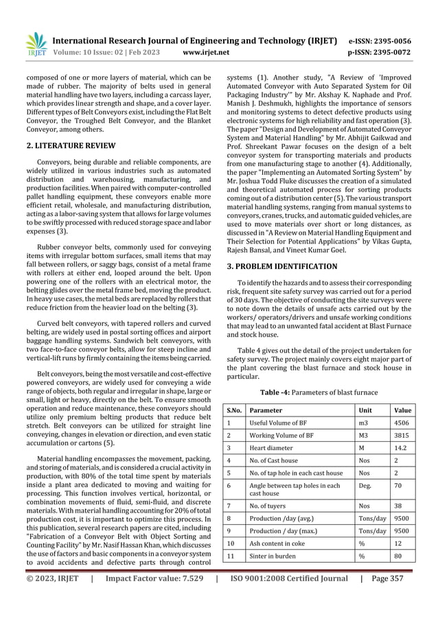 HAZARD ASSESSMENT AND ITS CONTROL IN BULK MATERIAL HANDLING PROCESS OF AN INTEGRATED STEEL PLANT ...