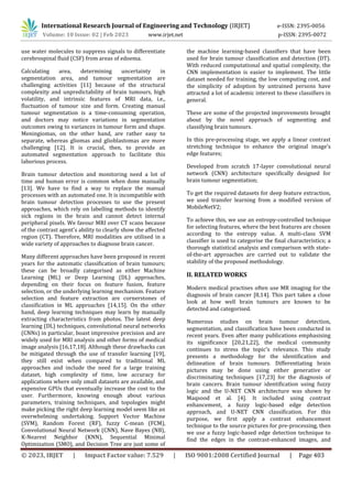 A Review on Multiclass Brain Tumor Detection using Convolutional Neural Network and Support ...