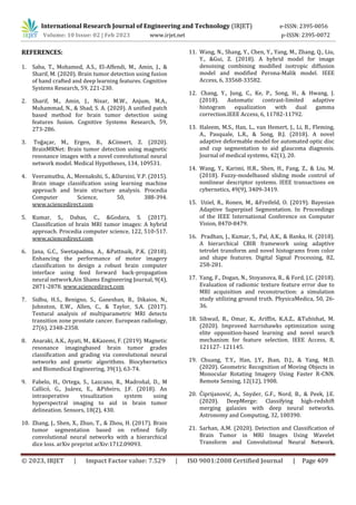 A Review on Multiclass Brain Tumor Detection using Convolutional Neural Network and Support ...