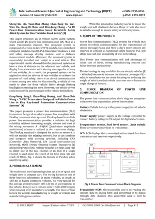POWER LINE COMMUNICATION FOR VEHICLE | PDF