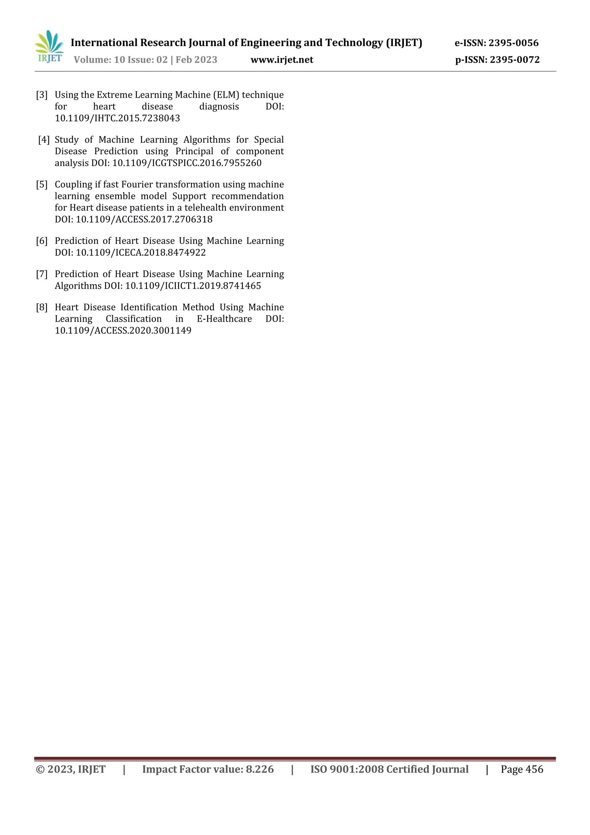 Risk Of Heart Disease Prediction Using Machine Learning | PDF