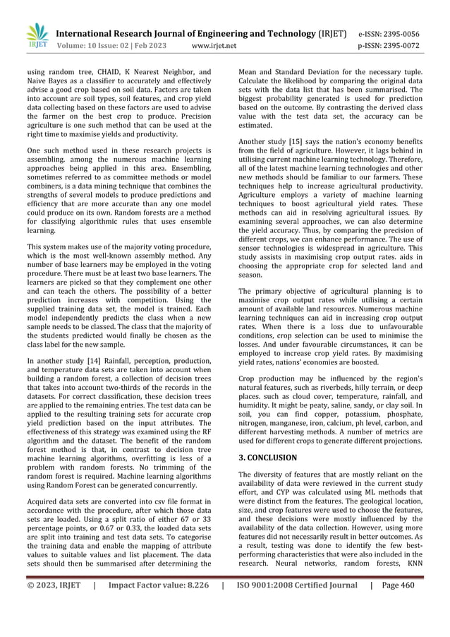 An Overview of Crop Yield Prediction using Machine Learning Approach ...