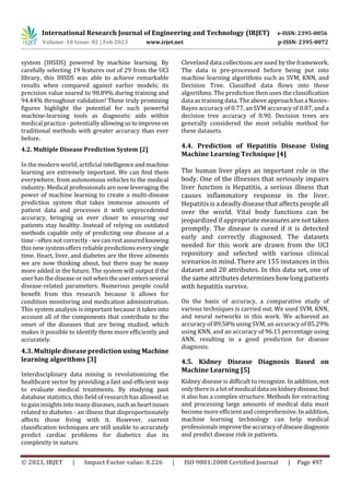 Multiple Disease Prediction System: A Review | PDF