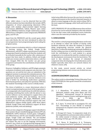 A Review of Virtual Programming Laboratory: Design Issues | PDF