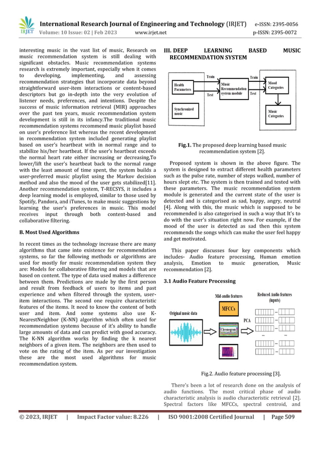 Deep Learning Based Music Recommendation System | PDF