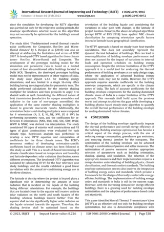 Review of Steady-state Building Heat Transfer Algorithms Developed for Climate Zones of India | PDF