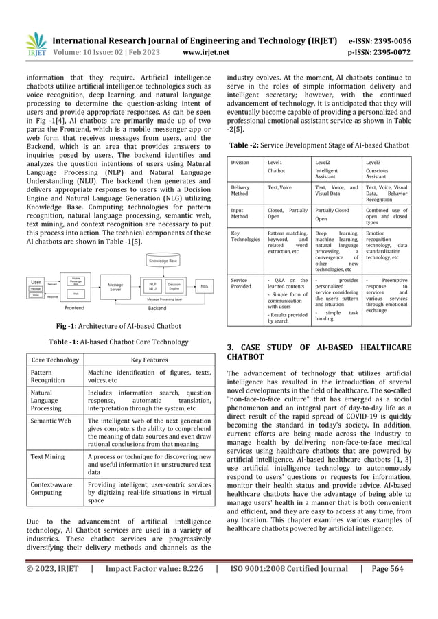 AI-based Healthcare Chatbot | PDF | Artificial Intelligence | Technology & Computing