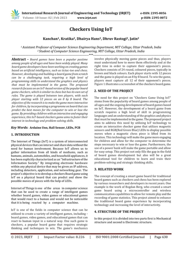 Checkers Using IoT | PDF