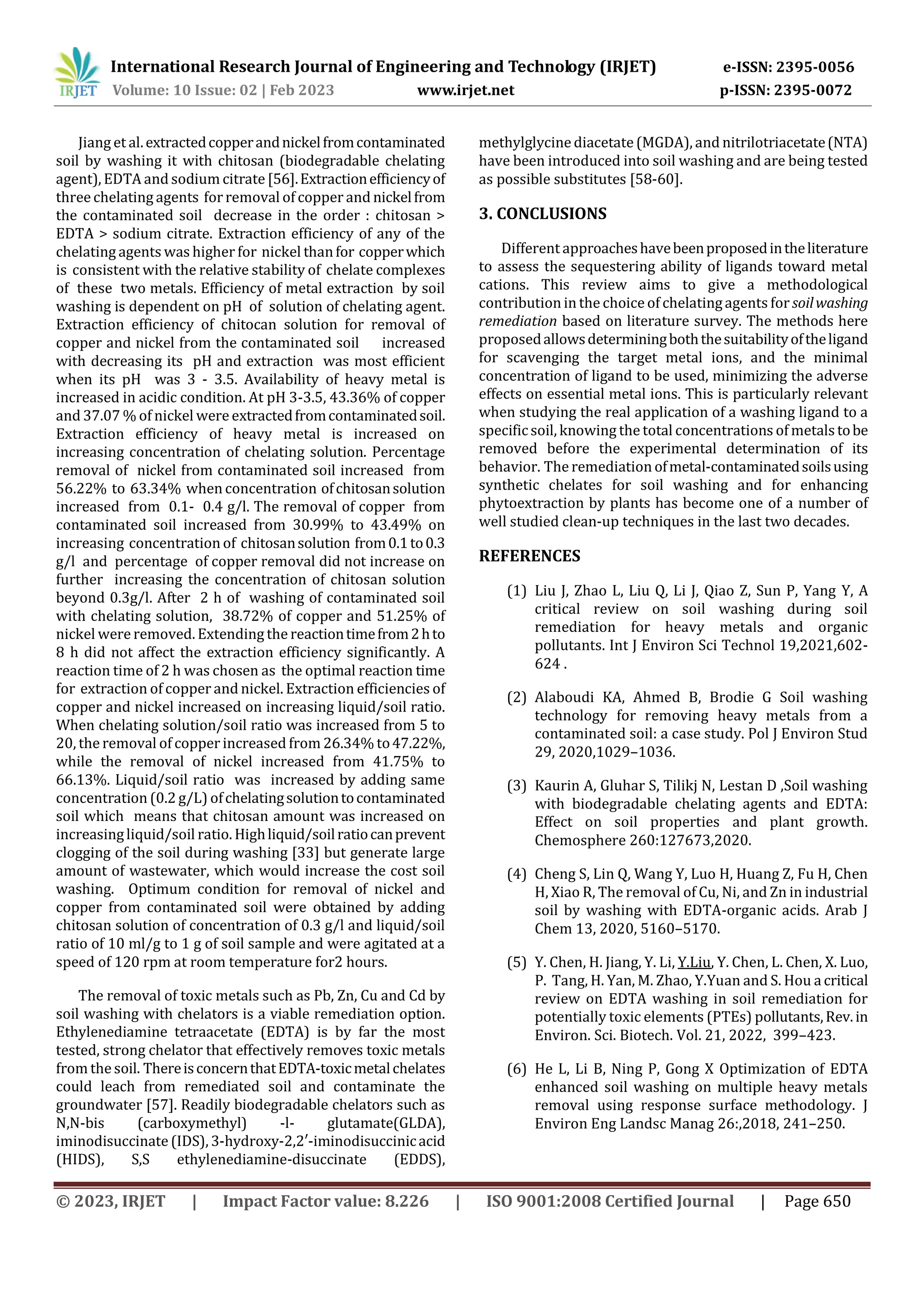 Remediation of soil contaminated with heavy metals-A Review | PDF