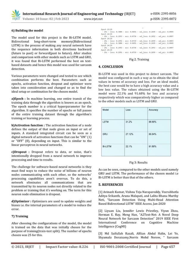 Sentiment Analysis for Sarcasm Detection using Deep Learning | PDF