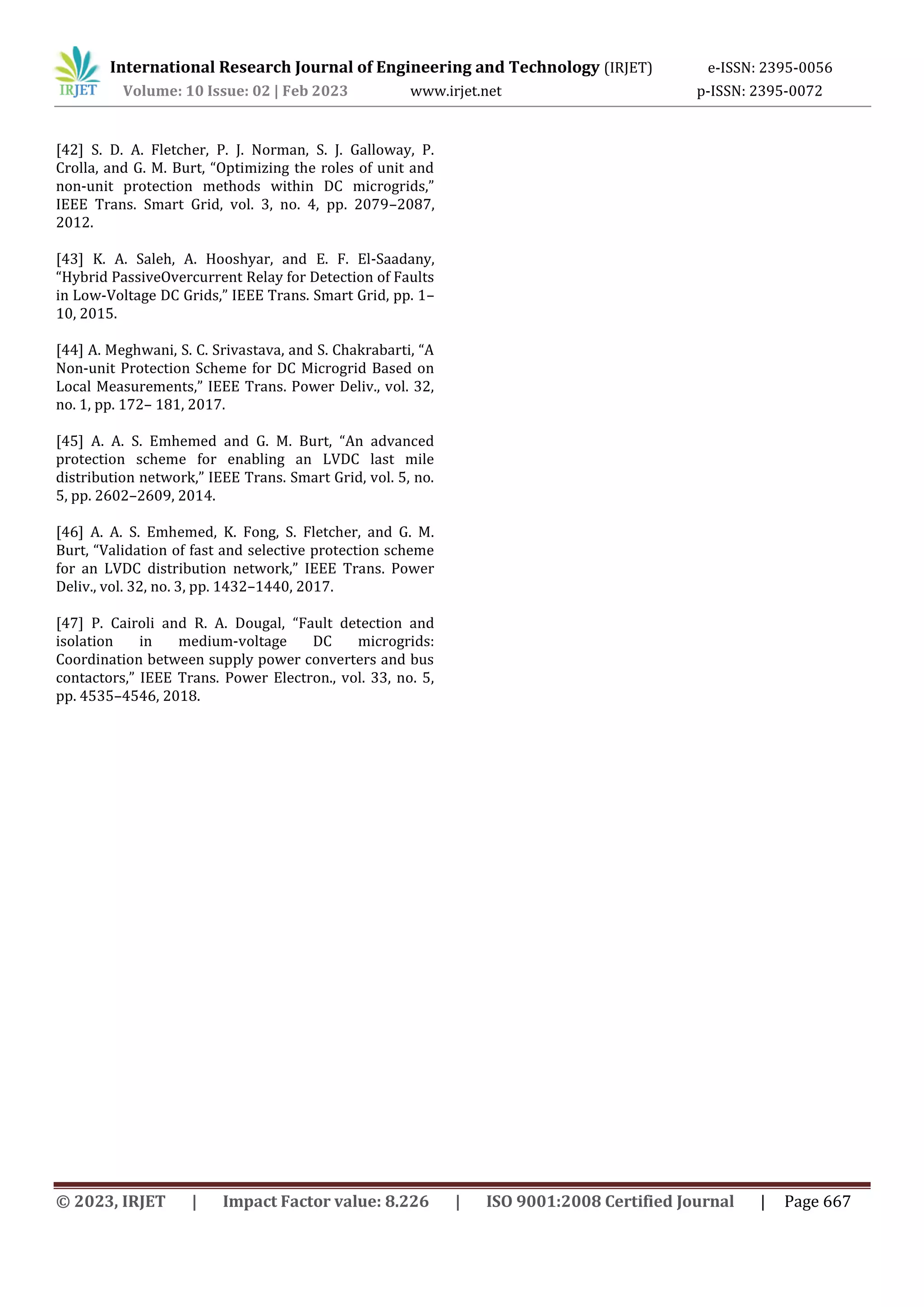 A COMPREHENSIVE REVIEW OF DC MICROGRID PROTECTION TECHNIQUES | PDF