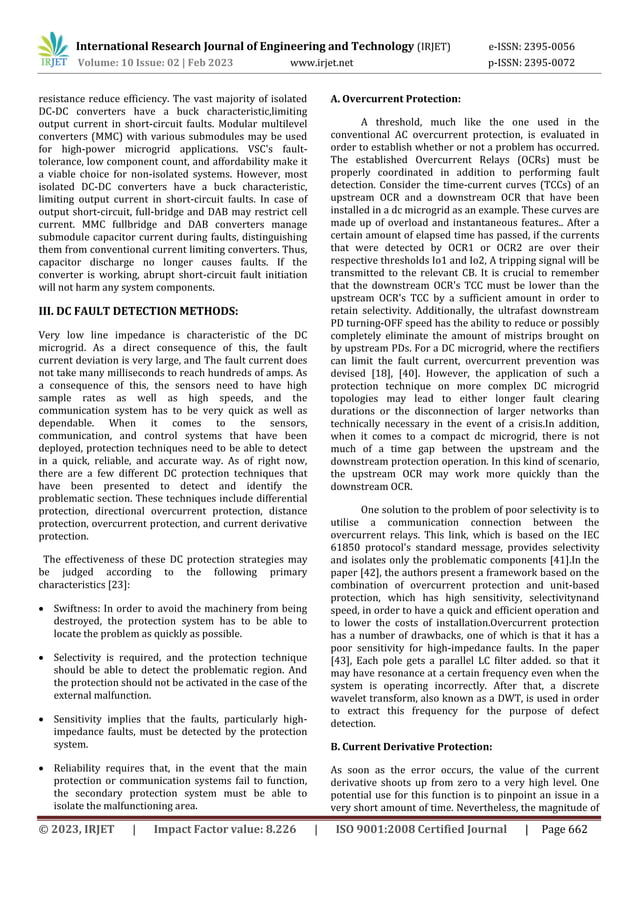 A Comprehensive Review Of Dc Microgrid Protection Techniques Pdf